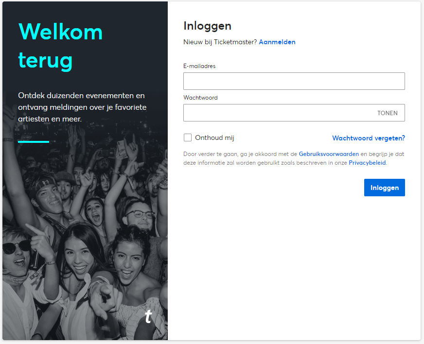 Hoe maak ik een Ticketmaster-account aan? – Ticketmaster Help